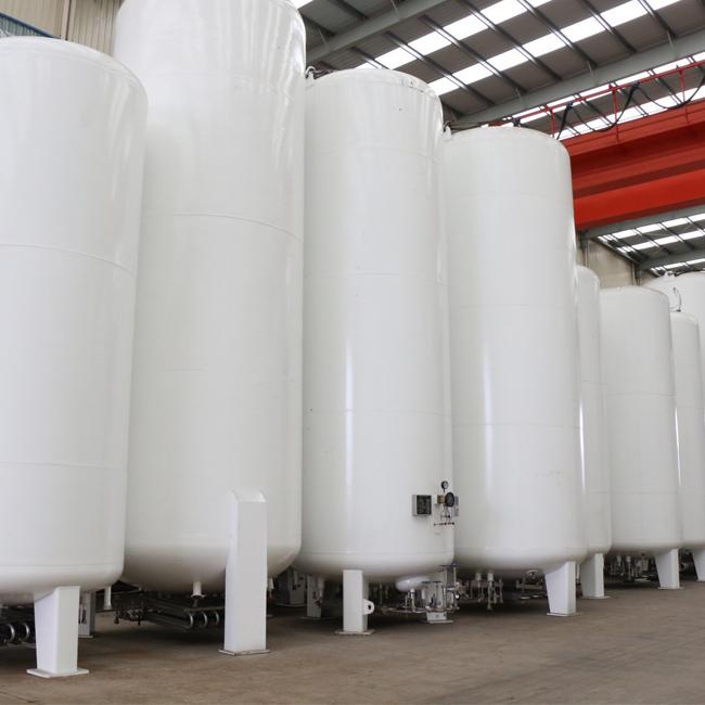 25m3 Liquid Nitrogen Storage Vessel 8 Bar 15000 Liter LNG Bullet Tanks