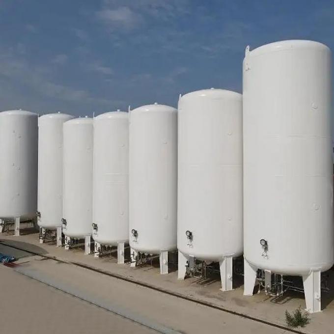 150m3 Vacuum Cryogenic Storage Tank Vertical Double Layer , 2m3 Liquid ...