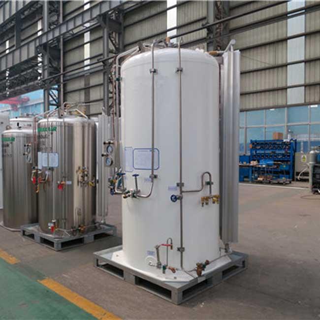Liquid Oxygen Micro Bulk Tanks Cryogenic , 1m3 Microbulk Nitrogen Tanks