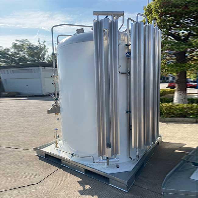 Liquid Oxygen Micro Bulk Tanks Cryogenic , 1m3 Microbulk Nitrogen Tanks