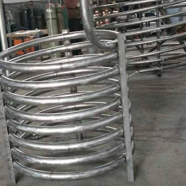 Copper Coil Tube Heat Exchanger Titanium Vertical Immersion Heat Exchanger