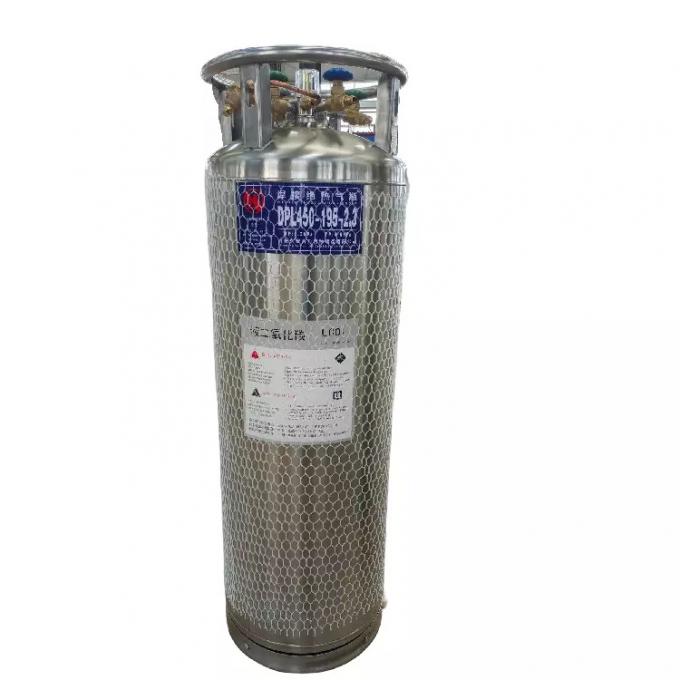 Industrial Stainless Steel Cryogenic Dewar Cylinder 495L Capacity